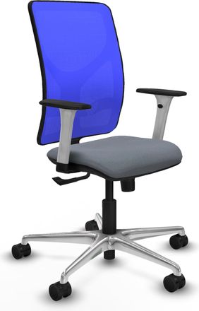 Piqueras y Crespo Sessel Home Office mit wei&szlig;en und schwarzen Armlehnen, h&ouml;henverstellbare Lendenwirbelst&uuml;tze, ausgestattet mit Sincro 3 Positionen und Schneideschaum, 