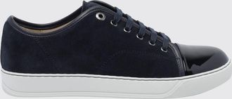 Lanvin DBB1 Sneakers aus Velours-Kalbsleder mit Lackleder-Zehenkappe