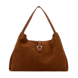 Ferragamo Caramel Wildleder Shopper - - Bags - Damen - Braun - ONE SIZE