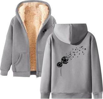 Generic 2026 Vestes pour femmes et hommes et automne hiver mode m&ecirc;me d&eacute;contract&eacute; imprim&eacute; veste de sport avec fermeture &eacute;clair &agrave; capuche poche sweat-shirt, gri