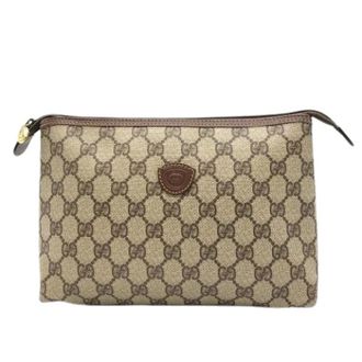 Gucci unisex, Pre-owned, Brun, Taille: ONE Size Pochette GG Supreme Vintage Pre-owned