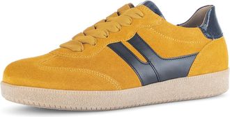 Gabor Damen Low-Top Sneaker, Frauen Halbschuhe,straßenschuhe,Strassenschuhe,Sportschuhe,Freizeitschuhe,Turnschuhe,golden/Denim,37.5 EU / 4.5 UK