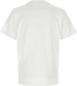 Moncler Mens White Cotton T-Shirt Exterior Exterior: T-shirts And Polos