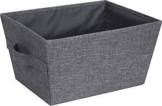 Bigso Box of Sweden BIGSO trapezförmige Aufbewahrungsbox (klein) - faltbare Box mit Tragegriffen für Decken, Kleidung, Schuhe, Spielzeug und mehr - kleine Aufbewahrungslö