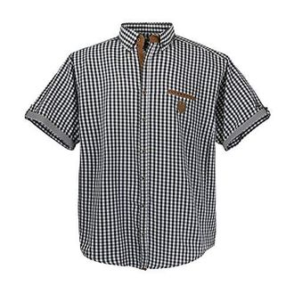 Lavecchia 1129 Chemise à Bouton Bas, Noir et Blanc, 5XL Homme
