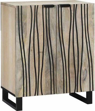 vidaXL Sideboard Weiß 60 x 33.5 x 75 cm massives Mangoholz Vidaxl