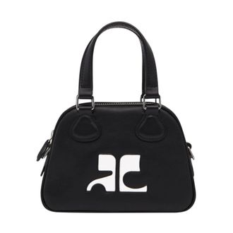 Courrèges Femme, Sacs, Noir, Taille: ONE Size Mini sac Bowling en cuir