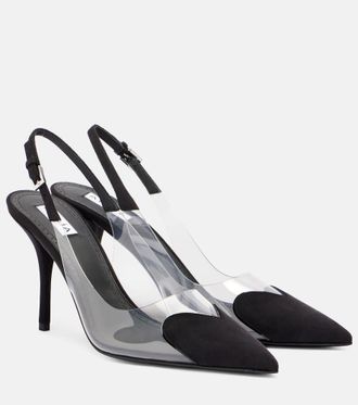 Alaia Alaïa Slingback-Pumps Coeur 90 mit Veloursleder