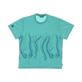 Octopus Homme, Tops, Bleu, Taille: XS Tee-Shirt Aquamarine à Manches Courtes