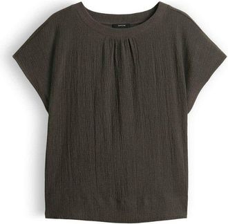 OPUS Kurzarmshirt Salti aus weichem Jersey mit Crinkle Effekt Zarte Falten geben dem Look eine lockere Leichtigkeit