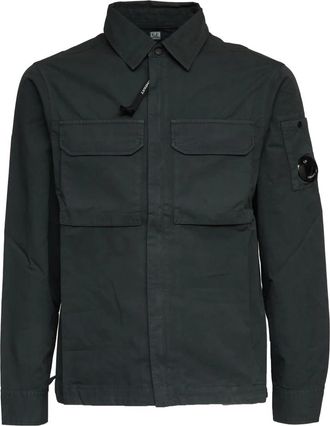 C.P. Company C.p. Company, Homme, Vestes, Gris, Taille: M Gabardine Overshirt