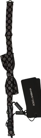 Dolce & Gabbana Brown Silk Polka Dot Jacquard Men Bow Tie Papillon