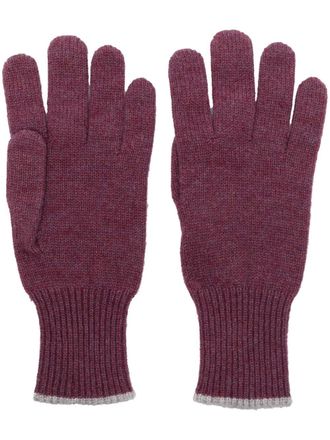 Brunello Cucinelli gants en cachemire - Violet