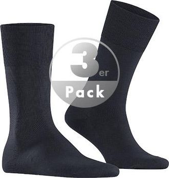 Falke Herren Socken blau Merinowolle unifarben