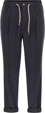 Herno Homme, Pantalons, Bleu, Taille: XL Pantalon &agrave; Pinces et Cordon de Serrage