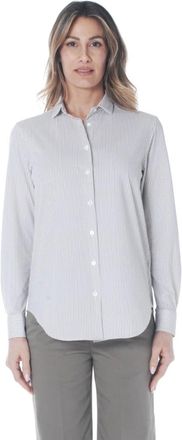 Caliban Femme, Blouses et Chemises, Multicolore, Taille: 38 FR Camicia in tessuto tecnico no stiro