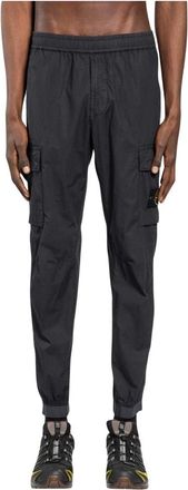 Stone Island Homme, Pantalons, Noir, Taille: W34 Pantalon Paracadute en coton stretch Tela