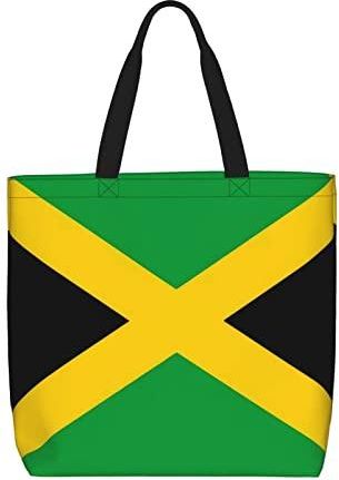 Generic Sac Fourre-Tout Drapeau Jama&iuml;cain Sac Fourre-Tout En Toile Lavables Personnaliser Sacs En Toile Pour Femmes, Pour Voyage, Femmes, Shopping, &Eacute;cole