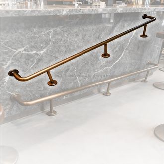 Generic HTGAOO Hochleistungs-Pfostenfu&szlig;schienen-Set, 28-110 Zoll Stahlrohr, Montagezubeh&ouml;r for Theken im Innen- und Au&szlig;enbereich (86 Zoll/218,44 Zentimeter)(1