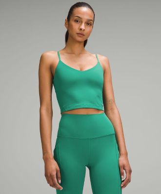 lululemon Align Crop-Tanktop f&uuml;r Frauen - Gr&ouml;&szlig;e 12 in Cascadia Green