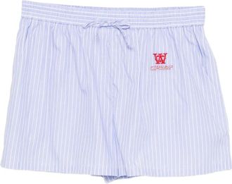 Off-white short à rayures - Bleu