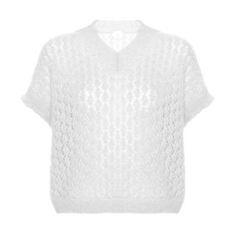 Eleventy V-Ausschnitt Strickpullover in Grau - - Knitwear - Damen - Grau - L