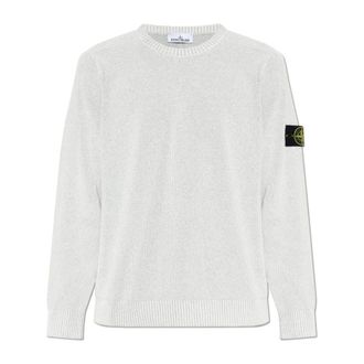 Stone Island Homme, Pulls, Gris, Taille: L Pull Ras du Cou en Tricot C&ocirc;tel&eacute;