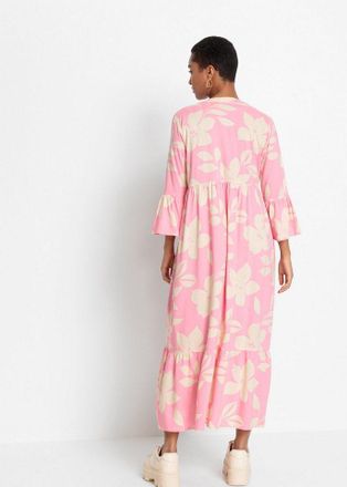 Bonprix Maxikleid f&uuml;r modischen Auftritt, aus Viskose, A-Linie, 3/4-&Auml;rmel