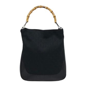 Gucci Sac bandouli&egrave;re Bamboo Pre-owned - Femme - Pre-owned - Noir - Taille: ONE Size