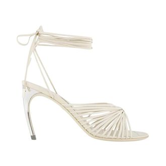 Ferragamo Wei&szlig;e Leder Cage Sandalen - - Shoes - Damen - Wei&szlig; - 35 EU