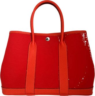 Herm&egrave;s Crossbody Bags - Hermes Garden Party 30 Verso, orange mecano / Cuiv - Gr. unisize - in Orange - f&uuml;r Damen