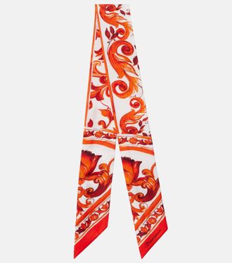 Dolce & Gabbana Tuch Majolica aus Seiden-Twill