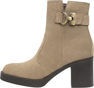 Nero Giardini I513892D Damenstiefeletten Aus Veloursleder - Beige 38 EU