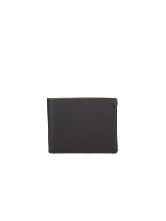 Momo Design Mens Wallet Black-Yellow Leather Bags - Black/yellow