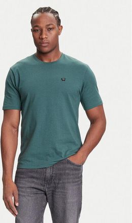Wrangler T-Shirt Sign Off 112371479 Grün Regular Fit
