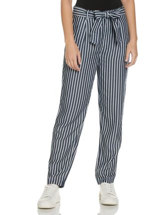 Tommy Jeans Damen Tjw Fluid Bow Detail Pant Hose, Wei&szlig; (White/ Blue 0fo), W29/L28