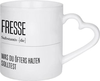 artboxONE Herztasse Fresse von AB1 Edition - Herztasse Typografie