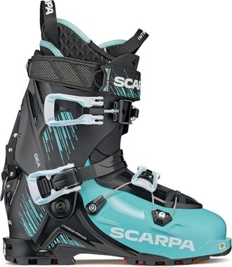 Scarpa W GEA Blau-Schwarz - Klassischer zuverl&auml;ssiger Damen Skitourenschuh, Gr&ouml;&szlig;e EU 41.5 - Farbe Aqua - Black