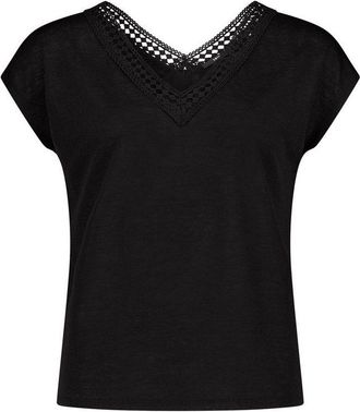 Zero T-Shirt Damen mit V-Ausschnitt (1-tlg) Spitze
