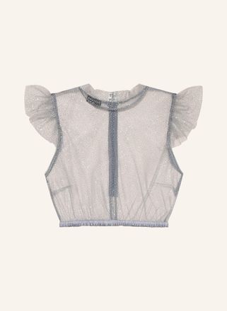 Kinga Mathe Kinga Mathe Dirndlbluse Heiki Mit Glitzergarn grau