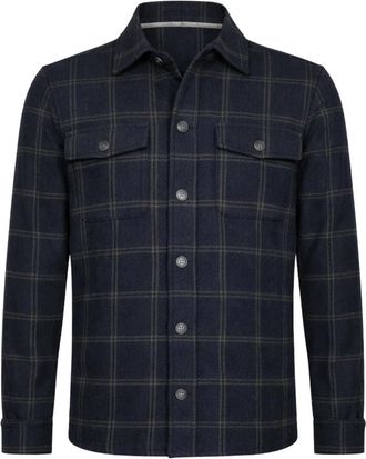 R2 Amsterdam Surchemise &agrave; carreaux - Homme - Vestes - Bleu - Taille: 3XL