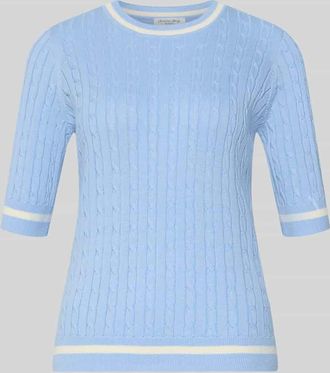 Christian Berg Strickpullover mit gerippten Abschl&uuml;ssen