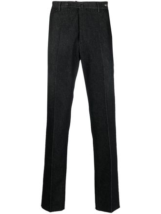 Tagliatore Klassische Flanellhose - Schwarz