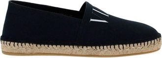 Valentino Garavani Slipper & Pantoletten - Valentino Garavani Canvas Logo Espadrillas - Gr. 39 (EU) - in Schwarz - für Damen