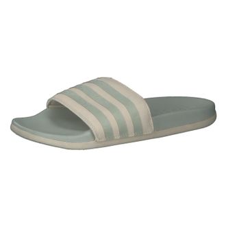 adidas Adilette Comfort Slides Damen Rutsche, Wonder White Linen Green Linen Green, 37 EU