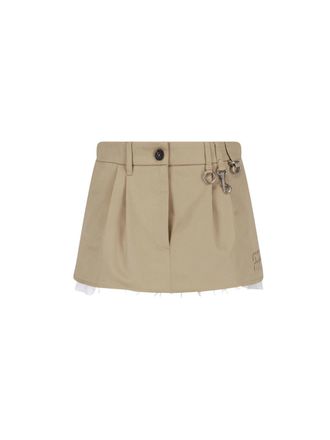 Miu Miu Baumwoll-Chino-Minirock