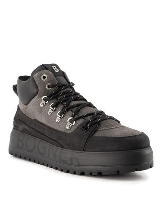 Bogner Herren Schn&uuml;rboots grau Nubuk-/Veloursleder