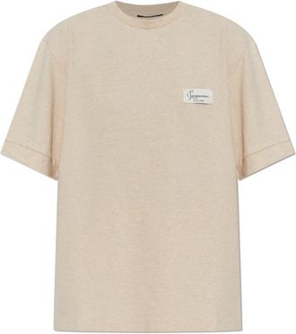 Jacquemus Baumwoll-T-Shirt Montaigne - - Tops - Damen - Beige - 2XS