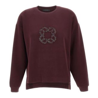 Elena Miro Femme, Sweatshirts et sweats &agrave; capuche, Rouge, Taille: 38 FR SweaT-shirt en n&eacute;opr&egrave;ne Monogramme
