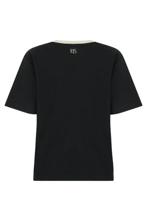 Max Mara Womens T-Shirt Crew Neck Cotton Black T-Shirts & Jerseys
